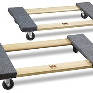 Cosco 12323ASB1E Handtruck, 4 in 1, Steel & Wen 1320 lbs. Capacity 18 in. x 30 in. Hardwood Furniture Moving Dolly, Two Pack