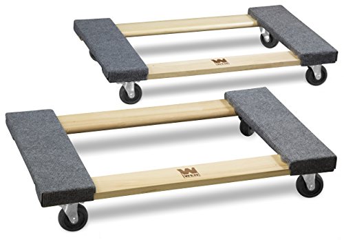 Cosco 12323ASB1E Handtruck, 4 in 1, Steel & Wen 1320 lbs. Capacity 18 in. x 30 in. Hardwood Furniture Moving Dolly, Two Pack