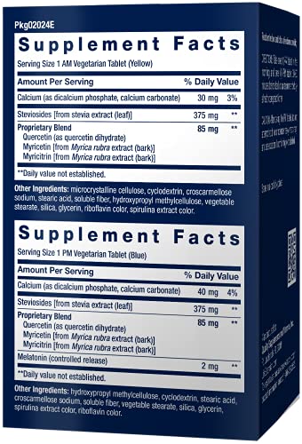 Life Extension Triple Action Healthy Blood Pressure Support, Flavonoid, Quercetin, Gluten-Free, Vegetarian, Non-GMO, AM & PM Tablets, 60 Count