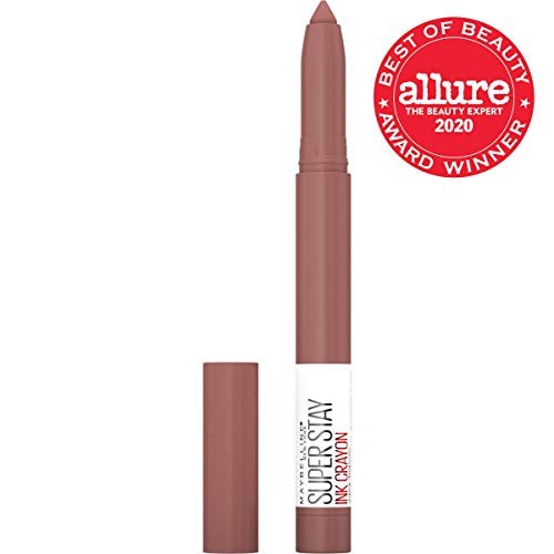 Maybelline Super Stay Ink Crayon Lipstick Makeup, Precision Tip Matte Lip Crayon with Built-in Sharpener, Longwear Up To 8Hrs, Trust Your Gut, Mauve Nude Pink, 1 Count