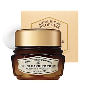 skinfood royal honey propolis enrich barrier cream – 50% black bee propolis & royal jelly extract face cream – propolis serum for skin – royal essence facial cream – 2.13 fl. oz (63 ml)