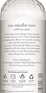 Burt's Bees Micellar Facial Cleansing Water with Rose Water, 8 Oz(Pack of 1)