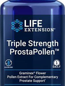 Life Extension Triple Strength Prosta Pollen – Prostate Health – 1 Daily – Gluten-Free – 30 Softgels