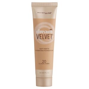 maybelline new york dream velvet soft-matte hydrating foundation, classic ivory, 1 fl. oz.