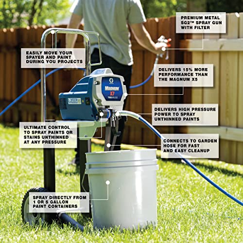 Graco Magnum 262805 X7 Cart Airless Paint Sprayer, Gray