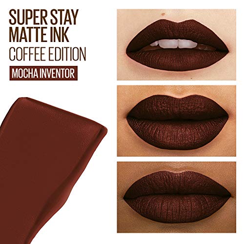 Maybelline New York SuperStay Matte Ink Liquid Lipstick, Coffee Edition, Mocha Inventor, 0.17 Ounce