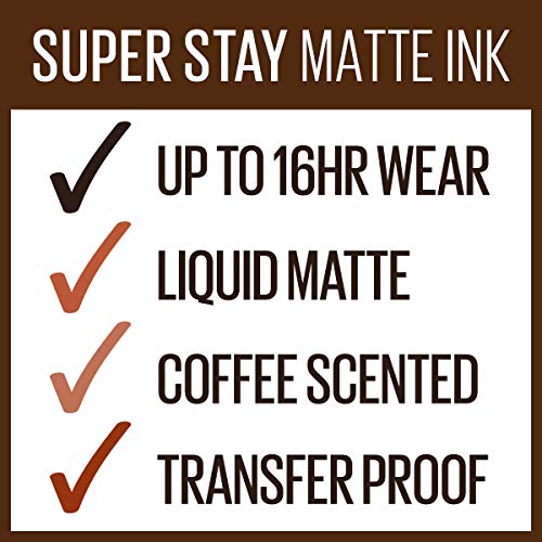 Maybelline New York SuperStay Matte Ink Liquid Lipstick, Coffee Edition, Mocha Inventor, 0.17 Ounce