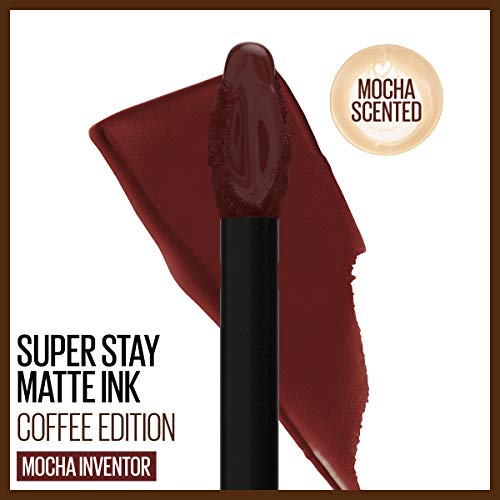 Maybelline New York SuperStay Matte Ink Liquid Lipstick, Coffee Edition, Mocha Inventor, 0.17 Ounce