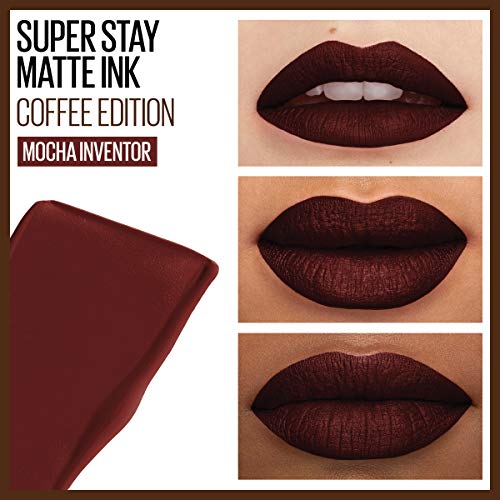 Maybelline New York SuperStay Matte Ink Liquid Lipstick, Coffee Edition, Mocha Inventor, 0.17 Ounce