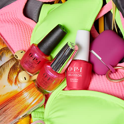 OPI Nail Lacquer, Sheer & Vibrant Shimmery Finish Nail Polish, Up to 7 Days of Wear, Chip Resistant & Fast Drying, me myself and OPI Spring ‘23 Collection, Spring Break the Internet, 0.5 fl oz.