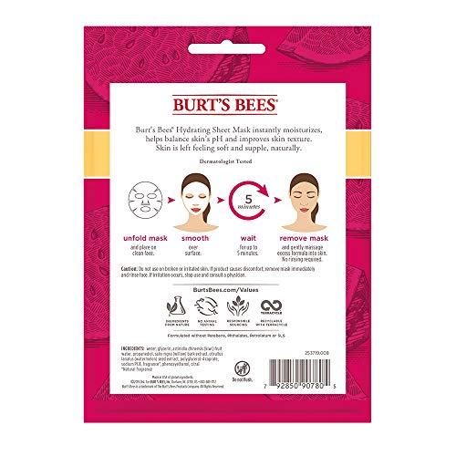 Burt's Bees Hydrating Sheet Mask With Watermelon 1 Pc