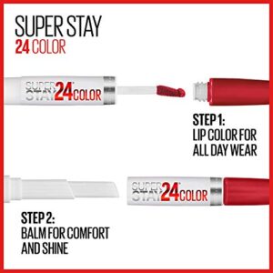 Maybelline Super Stay 24, 2-Step Liquid Lipstick Makeup, Long Lasting Highly Pigmented Color with Moisturizing Balm, Timeless Rose, Pink, 1 Count