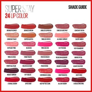 Maybelline Super Stay 24, 2-Step Liquid Lipstick Makeup, Long Lasting Highly Pigmented Color with Moisturizing Balm, Timeless Rose, Pink, 1 Count