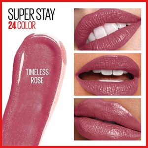 Maybelline Super Stay 24, 2-Step Liquid Lipstick Makeup, Long Lasting Highly Pigmented Color with Moisturizing Balm, Timeless Rose, Pink, 1 Count