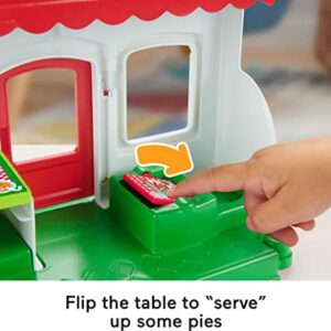 Fisher-Price Little People Toddler Playset We Deliver Pizza Place Toy Restaurant with Figures & Accessories for Ages 1+ Years