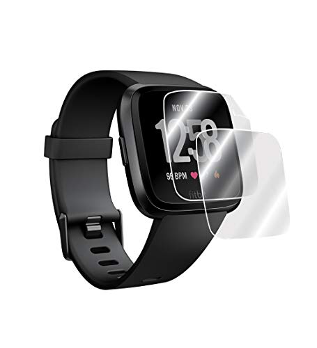 IPG For Fitbit VERSA Smartwatch (2X) Screen Protector 3D Curved (2 Units) Invisible Ultra HD Clear Film Anti Scratch Skin Guard - Smooth/Self-Healing/Bubble -Free