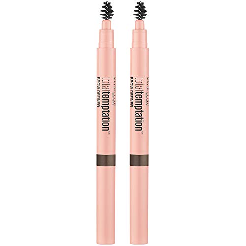 Maybelline Total Temptation Eyebrow Definer Pencil, Deep Brown, 2 Count