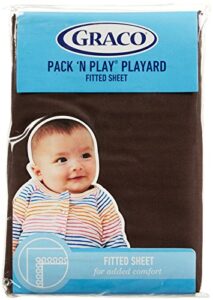 graco pack ‘n play playard sheet – chocolate brown