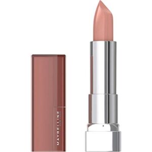 maybelline color sensational lipstick, lip makeup, cream finish, hydrating lipstick, nude lust, nude ,1 count