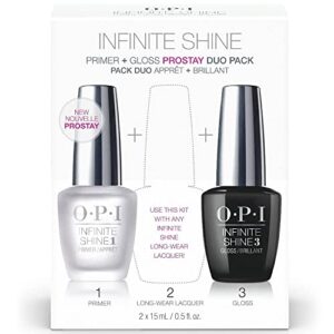 opi nail polish base coat primer & gloss top coat, infinite shine duo pack, 0.5 fl oz (pack of 2)