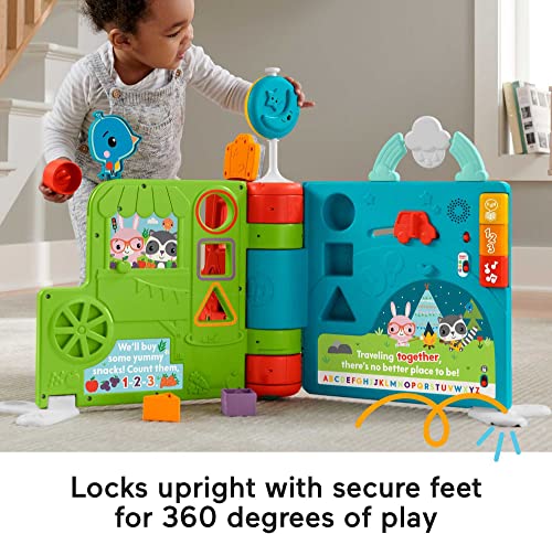 Fisher-Price Sit-to-Stand Giant Activity Book, Electronic Learning Toy and Activity Center for Infants and Toddlers Ages 6 Months to 3 Years