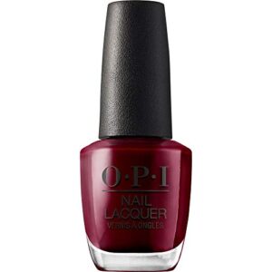 opi nail lacquer, malaga wine, red nail polish, 0.5 fl oz