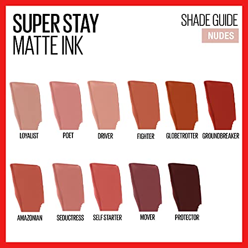 Maybelline New York SuperStay Matte Ink Un-nude Liquid Lipstick, Fighter, 0.17 Ounce