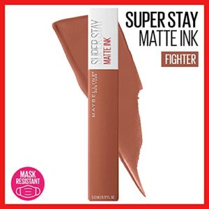 Maybelline New York SuperStay Matte Ink Un-nude Liquid Lipstick, Fighter, 0.17 Ounce