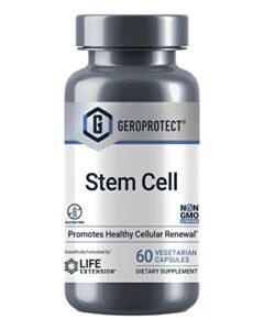 life extension geroprotect stem cell – healthy cell support plant-based nutrients formula supplement for anti-aging & longevity – non-gmo, gluten-free, vegetarian – 60 capsules