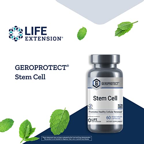 Life Extension GeroProtect Stem Cell - Healthy Cell Support Plant-Based Nutrients Formula Supplement for Anti-Aging & Longevity - Non-GMO, Gluten-Free, Vegetarian - 60 Capsules