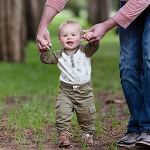 Burt's Bees Baby baby boys Bodysuit, Short Sleeve Long Sleeve One-piece Bodysuits, 100% Organic Cotton and Toddler Layette Set, Golden Delicious, Newborn US