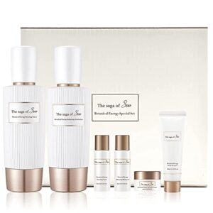 sooryehan the saga of soo botanical energy – korean skincare gift set, botanical energy boosting toner, balancing moisturizer, cream, foam cleanser (360 ml / 12.17 fl oz) by lg beauty