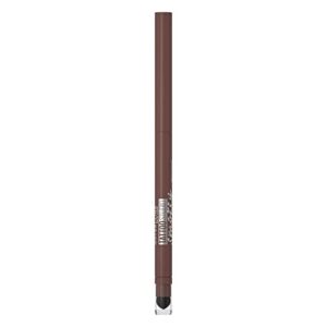 maybelline tattoo studio liner smokey gel pencil makeup, long lasting waterproof eyeliner, smudge-proof, matte finish, 36hr wear, blendable, mechanical pencil, smokey brown