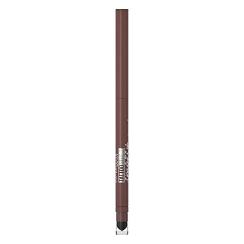 Maybelline Tattoo Studio Liner Smokey Gel Pencil Makeup, Long Lasting Waterproof Eyeliner, Smudge-proof, Matte Finish, 36hr Wear, Blendable, Mechanical Pencil, Smokey Brown