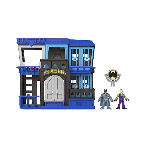 Imaginext DC Super Friends Batman Toy Gotham City Jail Recharged Playset with 2 Figures for Pretend Play Ages 3+ Years