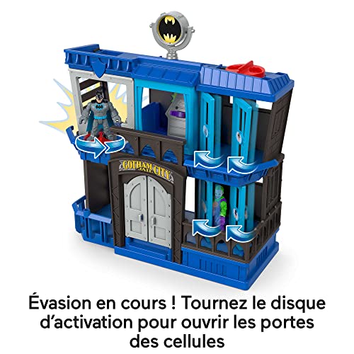 Imaginext DC Super Friends Batman Toy Gotham City Jail Recharged Playset with 2 Figures for Pretend Play Ages 3+ Years