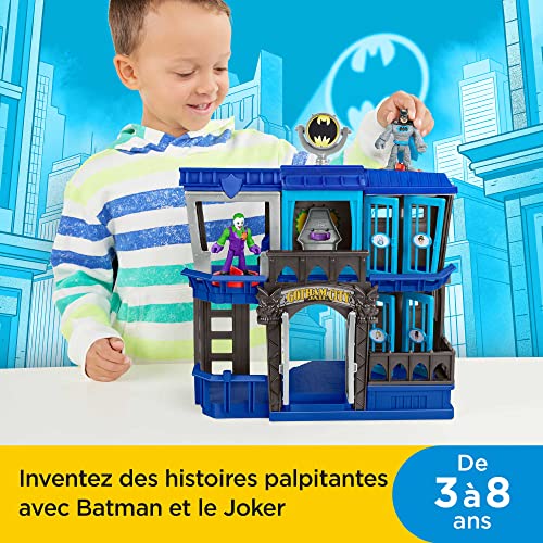 Imaginext DC Super Friends Batman Toy Gotham City Jail Recharged Playset with 2 Figures for Pretend Play Ages 3+ Years