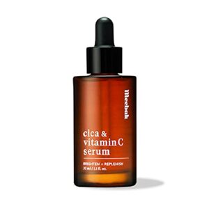 cica vitamin c serum for face, korean discoloration correcting serum for anti-aging, hydrating, dark spot 1.1oz