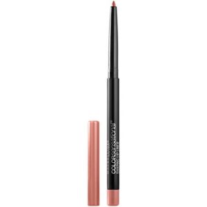 maybelline color sensational shaping lip liner with self-sharpening tip, totally toffee, nude, 1 count