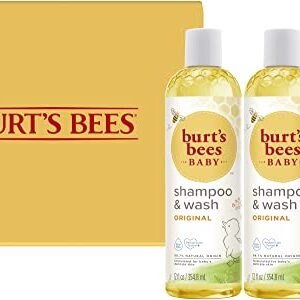 Burt's Bees Baby Shampoo and Wash 3-Pack, 2 Original and 1 Calming with Lavender, 12 Fl Oz Each