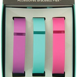 Fitbit Flex Vibrant Accessory Pack, Violet/Pink/Teal, Small