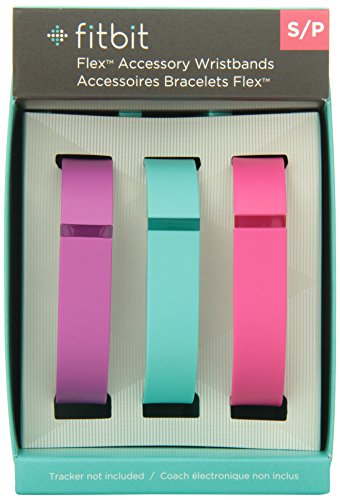 Fitbit Flex Vibrant Accessory Pack, Violet/Pink/Teal, Small