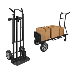 COSCO Steel 2-in-1 Hand Truck 800 lb Weight Capacity in Black