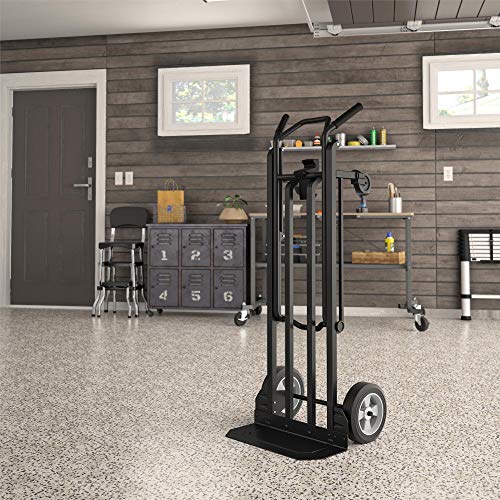 COSCO Steel 2-in-1 Hand Truck 800 lb Weight Capacity in Black