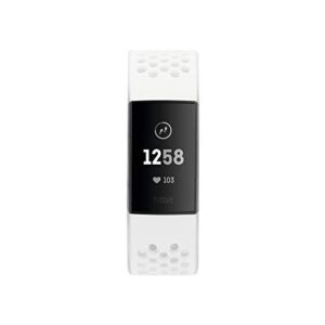 Fitbit Charge 3 Special Edition Fitness Activity Tracker Graphite/White Silicone, one Size, 0.06 Pound