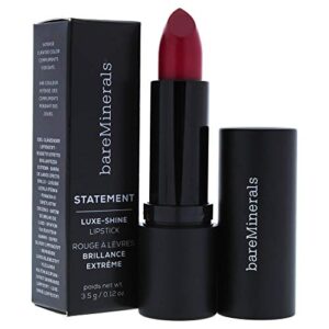 bareminerals statement luxe shine lipstick, alpha, 0.12 ounce