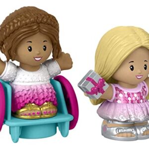 Fisher-Price Little People Barbie Toddler Toys Party Figure Pack, 2 Characters for Pretend Play Ages 18+ Months