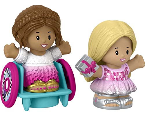 Fisher-Price Little People Barbie Toddler Toys Party Figure Pack, 2 Characters for Pretend Play Ages 18+ Months