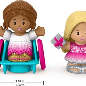 Fisher-Price Little People Barbie Toddler Toys Party Figure Pack, 2 Characters for Pretend Play Ages 18+ Months