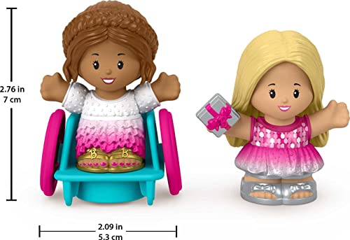 Fisher-Price Little People Barbie Toddler Toys Party Figure Pack, 2 Characters for Pretend Play Ages 18+ Months